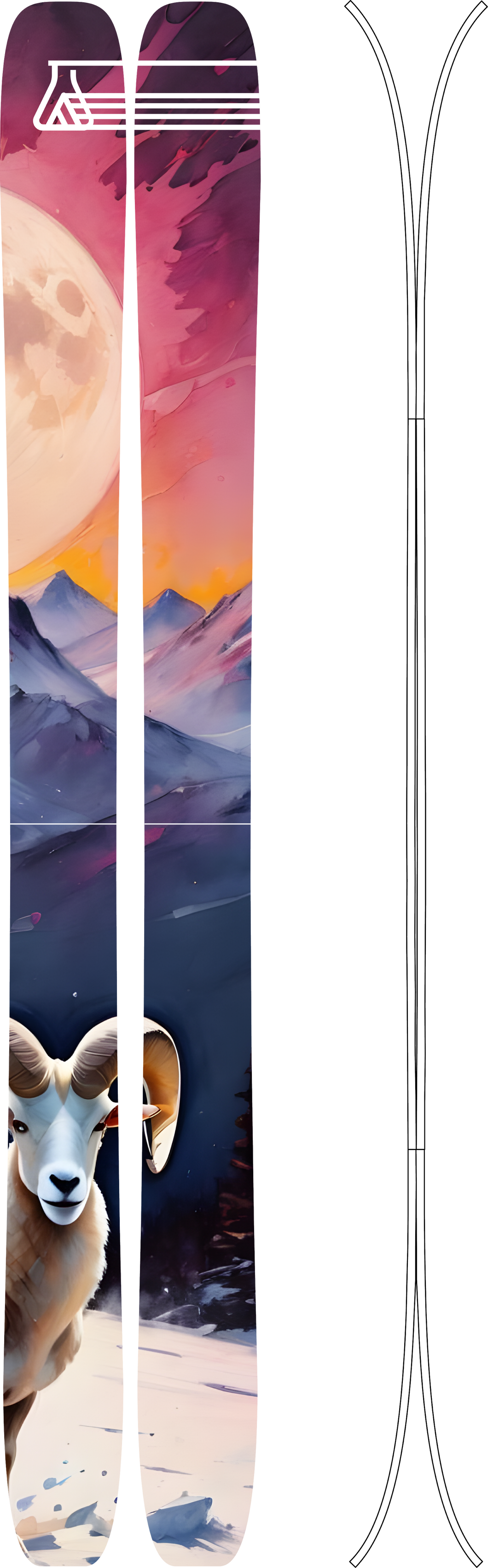 HB135 (191cm, 182cm) – Heritage Lab Skis